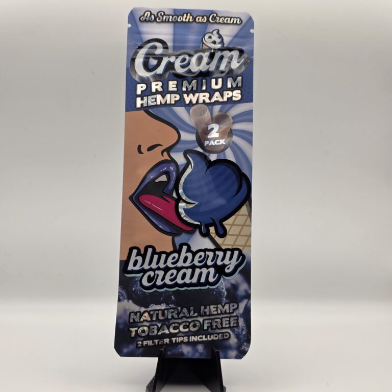 Cream Premium Hemp Wraps – Blueberry Cream – www.wrapzking.com